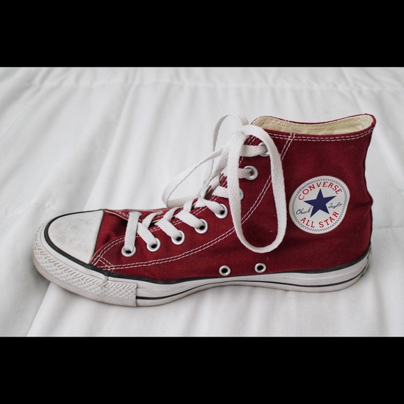 Converse | Shoes | Maroon High Top Converse | Poshmark